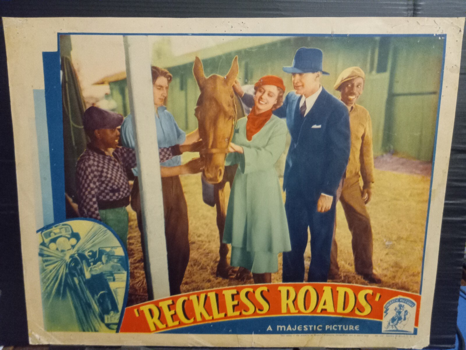 Lobby Card 1935 RECKLESS ROADS Judith Allen R Toomey horse stable | eBay