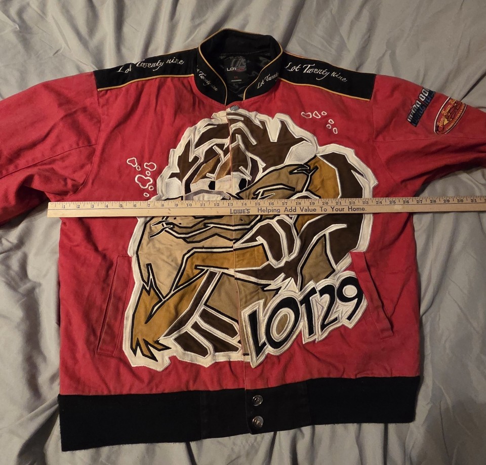 Tazmanian Devil TAZ Racing Style Jacket Red 2XL Lot 29 Acme Looney ...