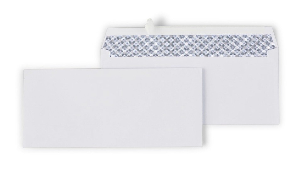 No #10 Peel and Self-Seal White Letter Mailing Envelopes Security 4-1/8 ...
