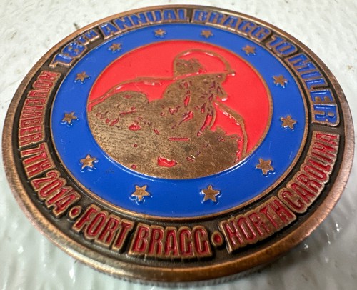 US Army Fort Bragg North Carolina 10 Miler Challenge Coin 2014 Airborne ...