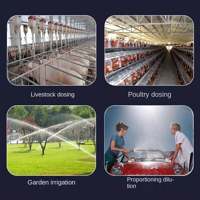 P2505 Water Powered Dosing Pump Mix Chemical Injector Proportioning ...