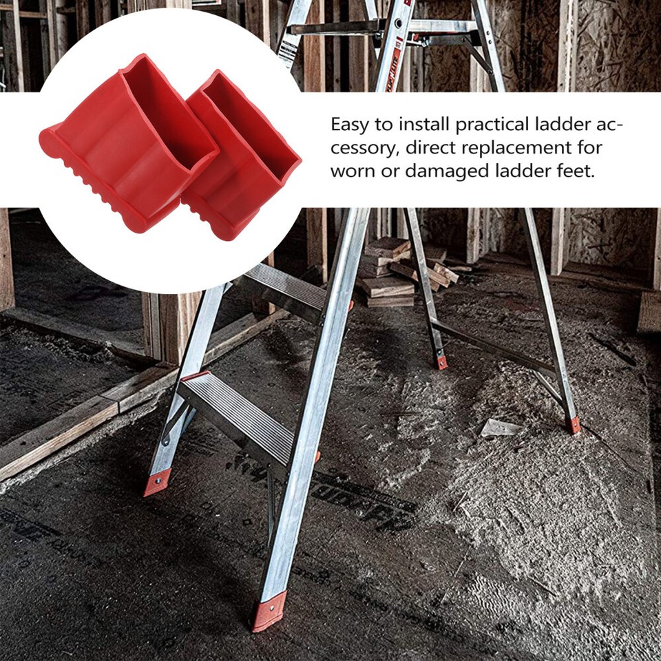2 Pcs Ladder Replacement Feet Aluminum Replacements Foot Cover | eBay