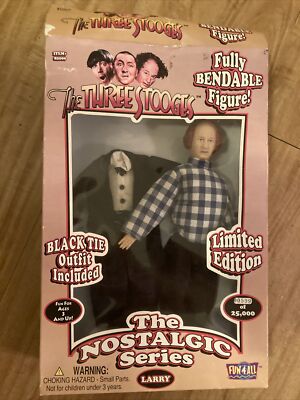 The Three Stooges Larry Black Tie Outfit Figure Nostalgic Series | eBay