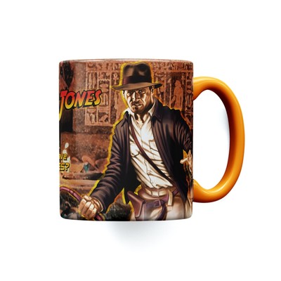 INDIANA JONES MUG 11 oz. -- Harrison Ford CUP Animated Cartoon movie ...