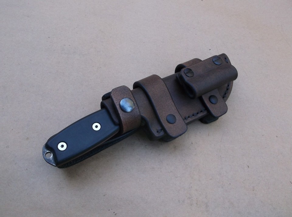 ESEE 4 CUSTOM LEATHER SHEATH (SHEATH ONLY) !READ DESCRIPTION! | eBay