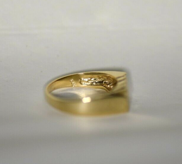 SOLID 14k Yellow Gold Retro Design Mens Ring Vintage 1970 - 80s? | eBay