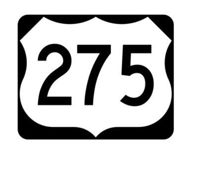 3" us route 275 highway bumper sticker decal usa made | eBay
