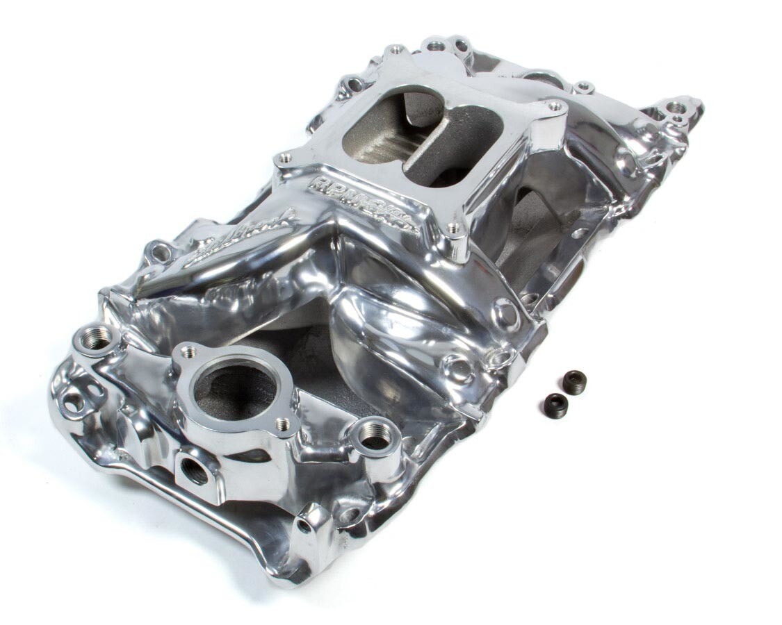 Edelbrock Polished RPM Air-Gap Rect Port Intake Manifold for Chevy BBC ...