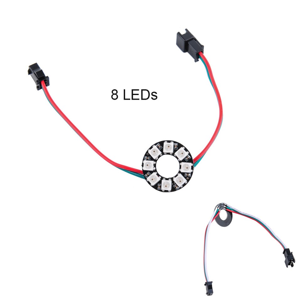 8/16/24/35/45/128 Bit WS2812B 5050 RGB LED Ring Light Module DC 5V for ...