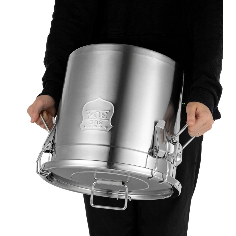 304 Stainless Steel Airtight Canister 21L Canisters Container with Lids ...