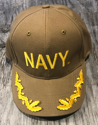 US NAVY Veteran Ball Cap GOLD Scrambled Eggs CAPT or CDR Hat CG CVN DDG ...