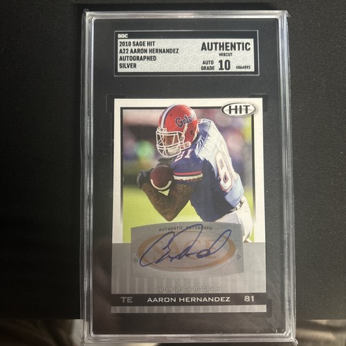 2010 SAGE HIT AARON HERNANDEZ SILVER ROOKIE AUTO | eBay