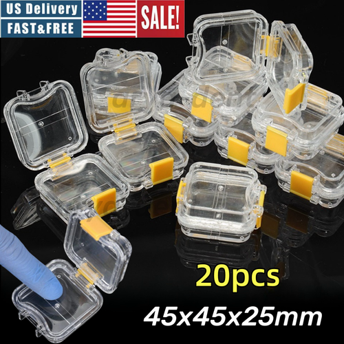 20Pcs Dental Denture Membrane Case Hinged Jewelry Display Box Storage ...