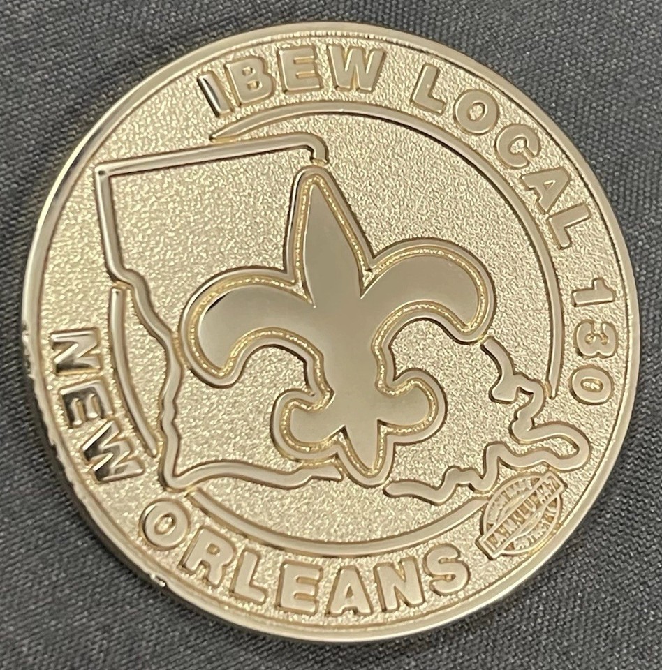 IBEW Local 130 Challenge Coin New Orleans Louisiana Mardi Gras Gator ...