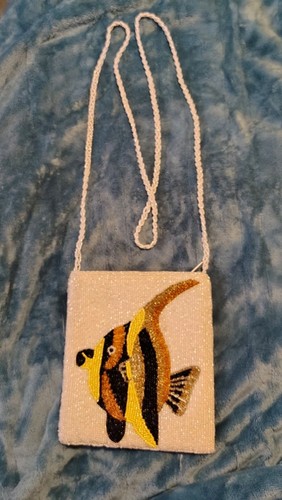 Fully Beaded Tropical Angel Fish Handbag Vacation Cruise Fun | eBay