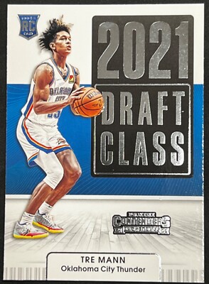 Tre Mann RC 2021 Draft Class Insert 2021-22 Panini Contenders #18 OKC ...