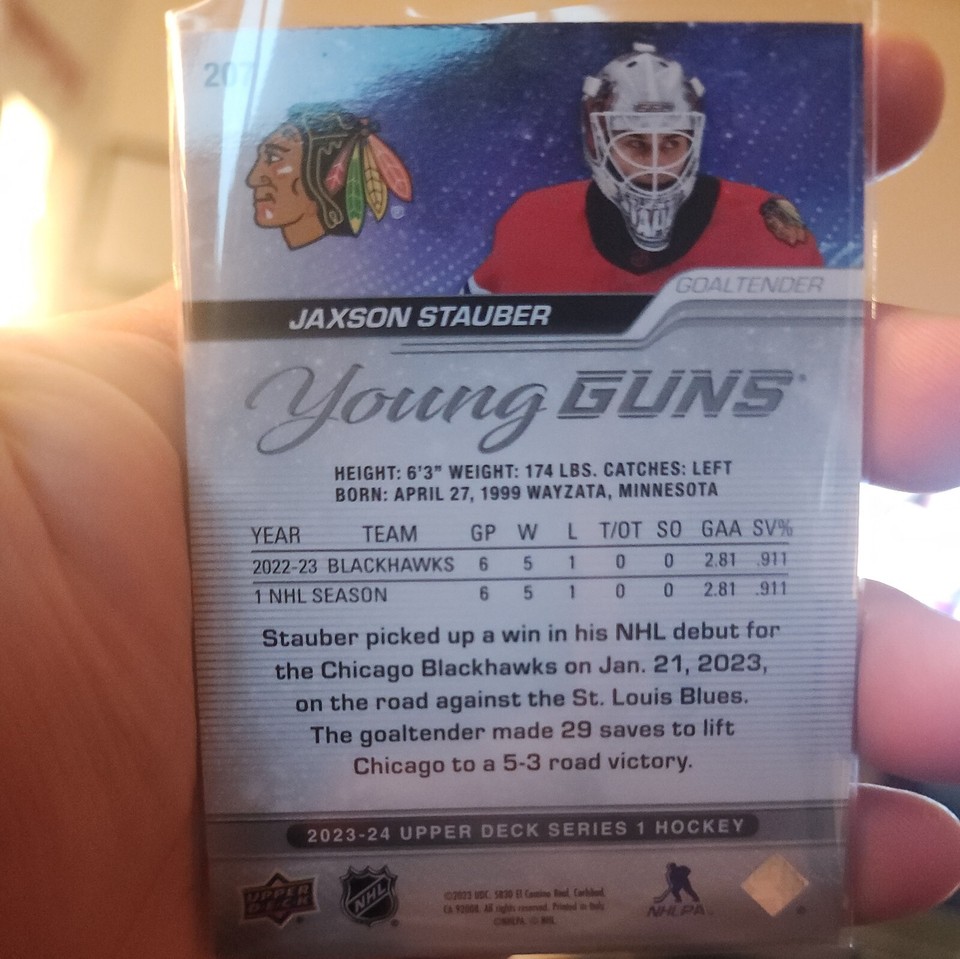 2023-24 Upper Deck Series 1 -Young Guns Outburst Silver #207 Jaxson ...