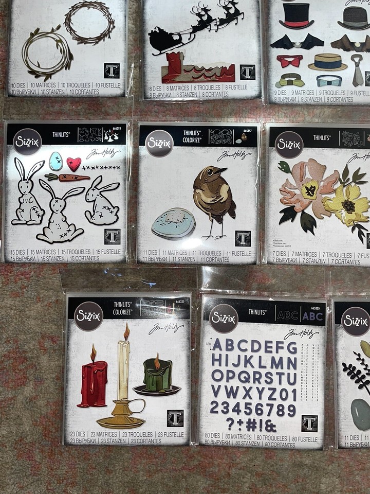 Tim Holtz Sizzix Thinlits Die Sets Lot of 26 Brand New! Fast Shipping HUGE LOT!! | eBay