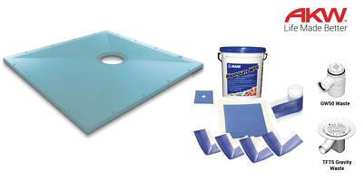 AKW Tuff Form Shower Former with Tanking Kit, Wet Room Walk-in Base ...