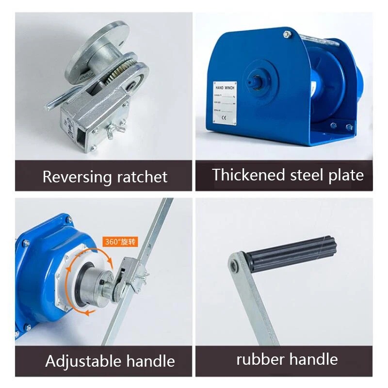 Heavy Duty Hand Winch Manual Winch Two-way Self-locking Winch Automatic ...