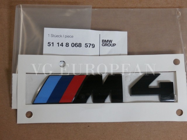 BMW M M4 Black Emblem Badge Logo 51148068579 Genuine OEM for sale ...