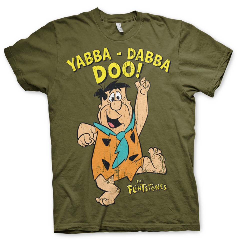 Officially Licensed The Flintstones - Yabba-Dabba-Doo Men'S T-Shirt S ...
