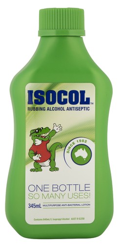 Isocol Rubbing Alcohol Antiseptic 345mL (64%v/v Isopropyl Alcohol) | eBay