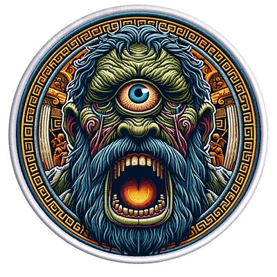 Cyclops Patch Iron-On Applique For Clothes, One-Eyed Monster Greek Myth ...