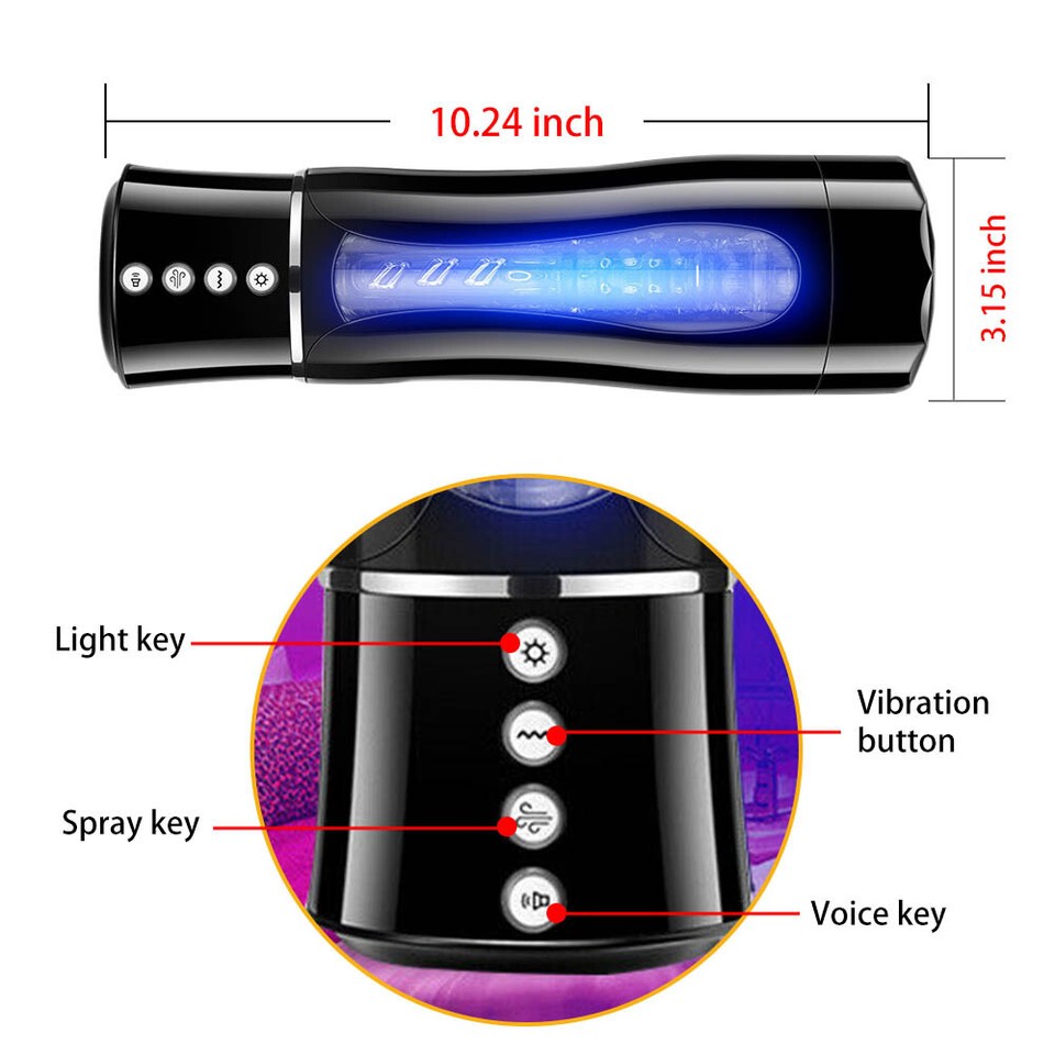 Automatic Sex Male Masturbation Cup Sex Toy Heating Pocket Pussy ...