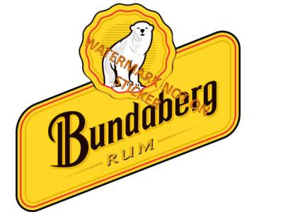 BUNDY RUM DECAL STICKER LABEL LARGE 240mm HOT ROD FRIDGE ESKY | eBay