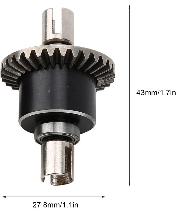 1/14 RC Car Differential, Metal Diff Drive Gear Wheel Set RC ...