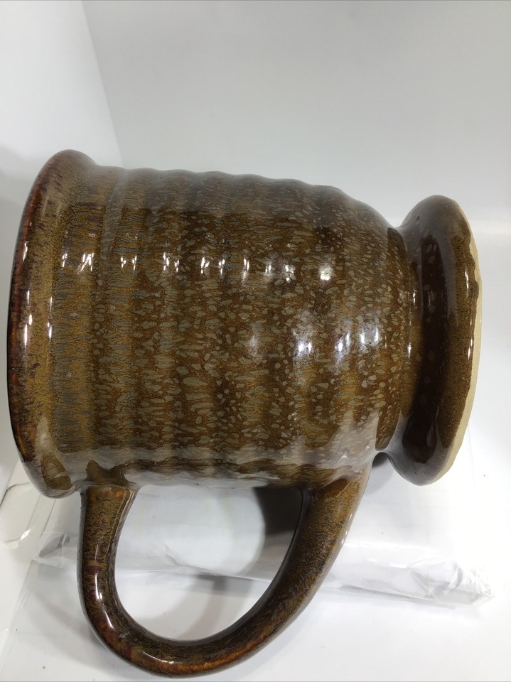 PEACE SIGN SYMBOL COFFEE MUG. BROWN DRIP PEACE MUG. HANDMADE POTTERY ...