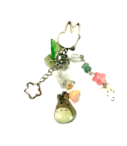 My Neighbor Totoro Bell Ring Key Fob Charm Bag Purse White Gift Studio ...