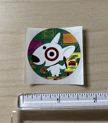 Target Stores Bullseye Dog Artist Painting Mini Sticker | eBay