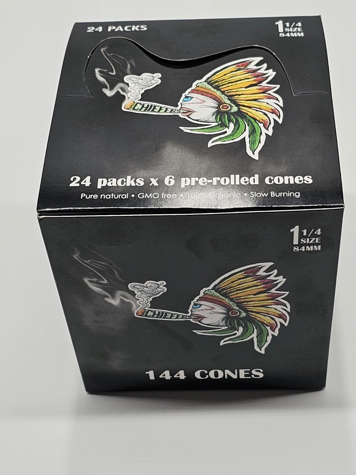 Chiefer's Pre-Rolled Cones 1 1/4 (PRIVATE LABEL) 24 Packs of 6 each ...