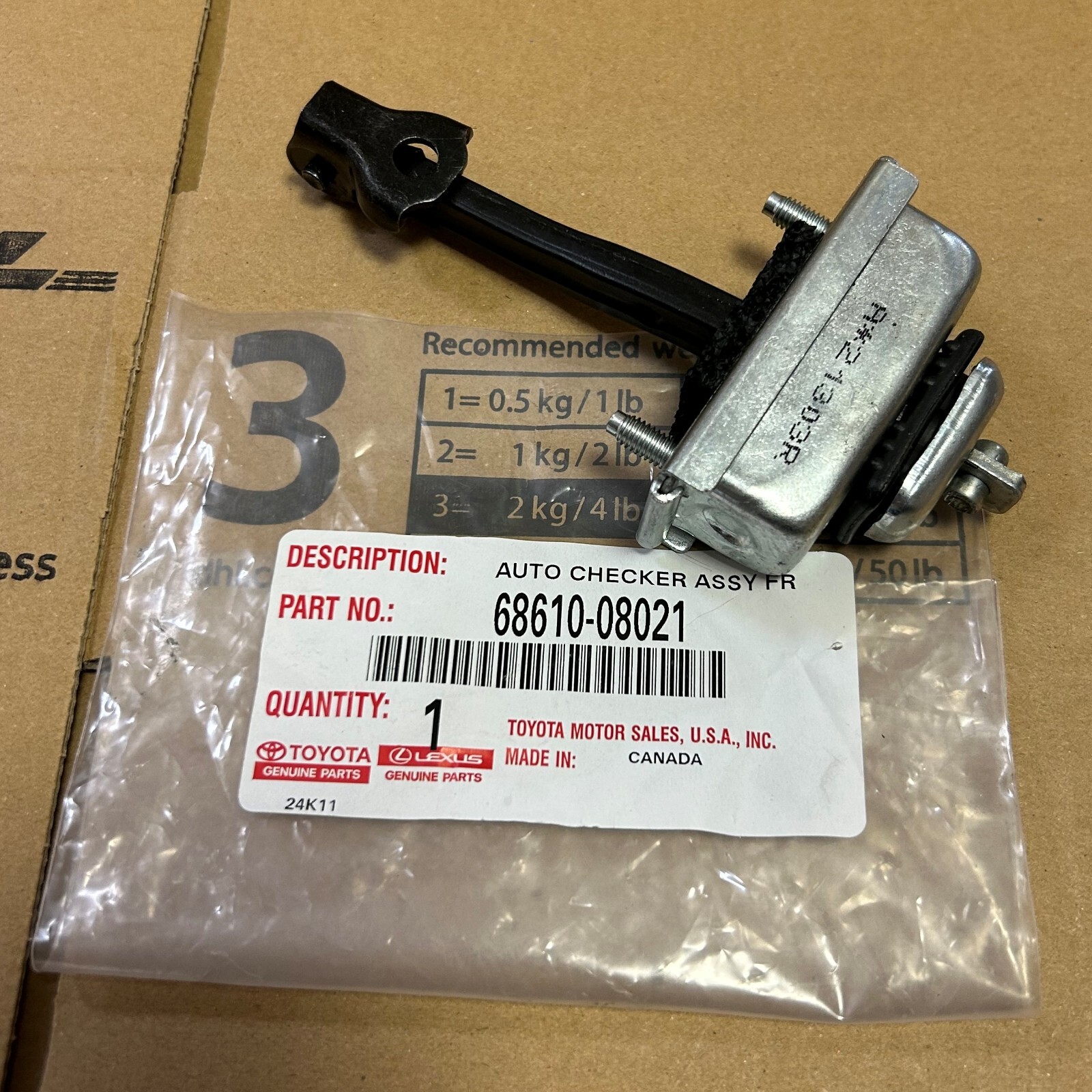 【NEW】Toyota Genuine 11-20 Toyota Sienna CHECK ASSY, FRONT DOOR, RH ...