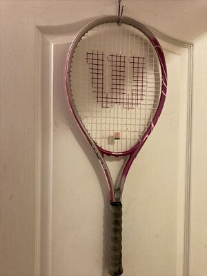 Wilson HOPE Tennis Racquet Racket Pink & Silver 4 1/8 Grip NICE (no ...
