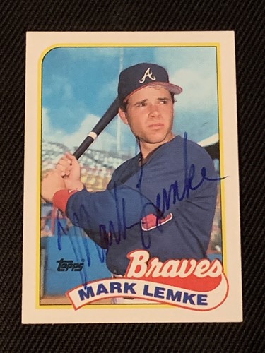 MARK LEMKE 1989 TOPPS SIGNED AUTOGRAPHED CARD #327 ATLANTA BRAVES | eBay