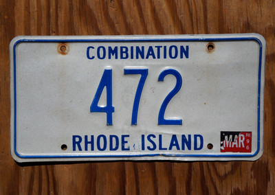 1995 1996 RHODE ISLAND License Plate - COMBINATION - Low # 472 | eBay