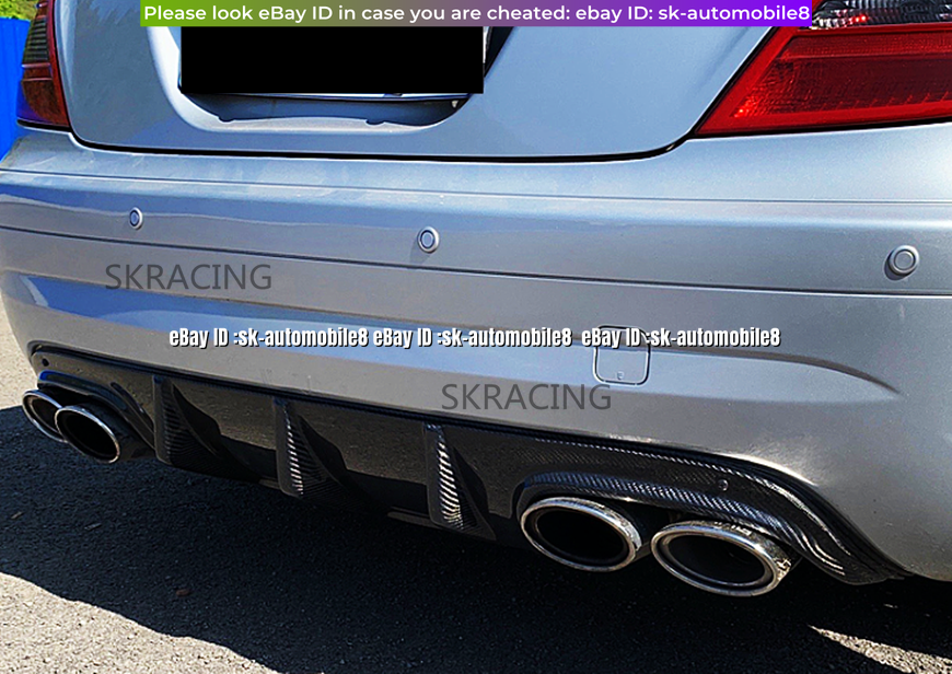 For Mercedes Benz R171 SLK AMG Bumper 05-08 Real Carbon Fiber Rear ...