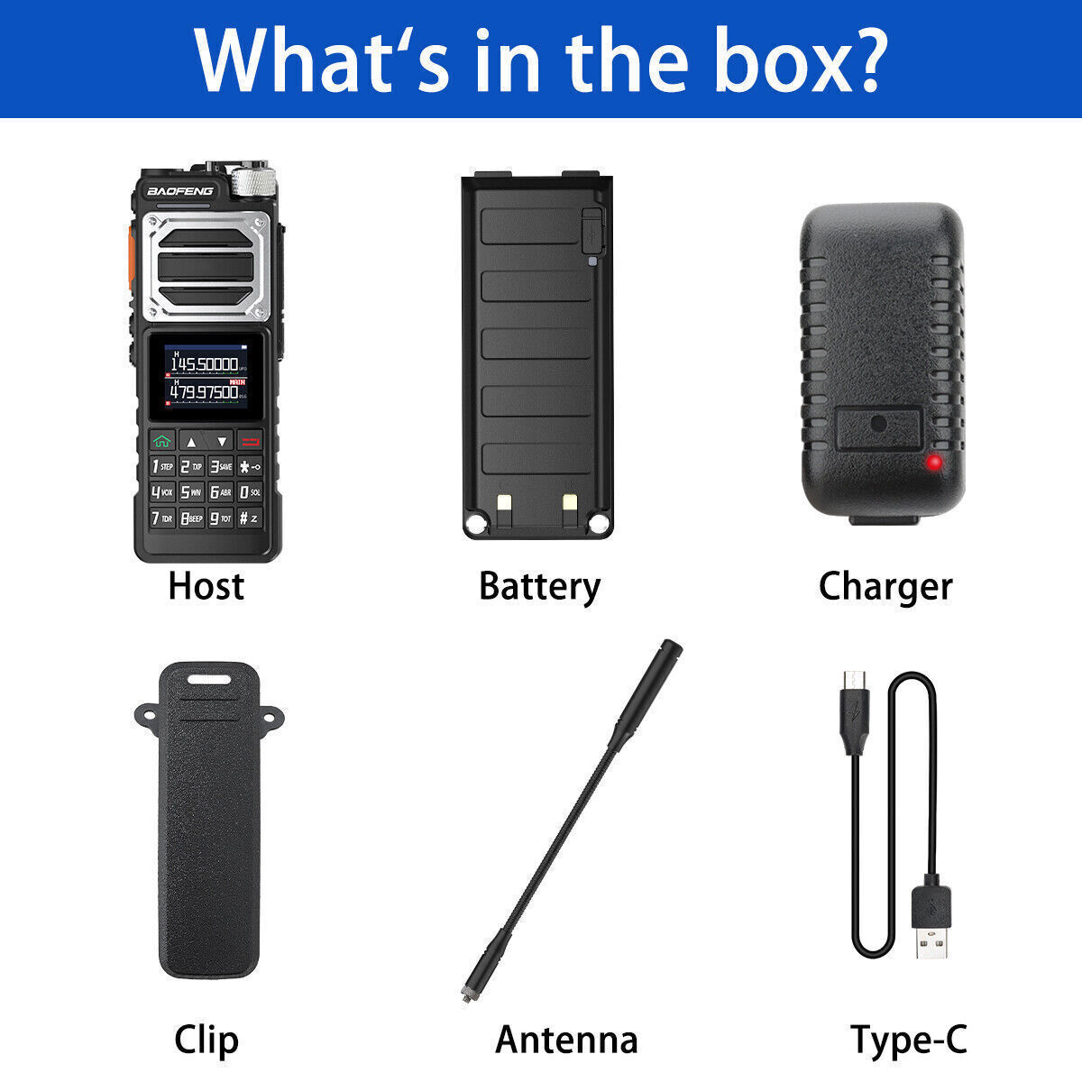 2Pcs Baofeng UV25 Walkie Talkie Long Range Tri-power Two Way Radio With ...