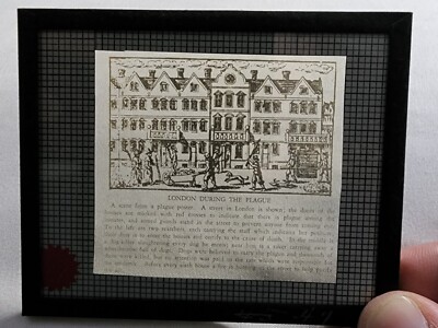 ANTIQUE GLASS SLIDE LONDON DURING THE PLAGUE MEDIEVAL ENGRAVING | eBay