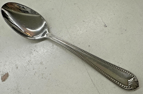 1 Oval Place Soup Spoon Lenox Bead Stainless Glossy Plume Tip 18/10 7 ...