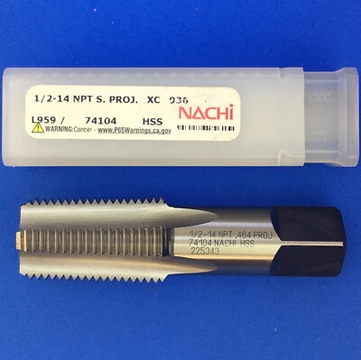 1pc NACHI 1/2-14 NPT Pipe Tap; S. Projection; L959 74104🎯Machinist | eBay