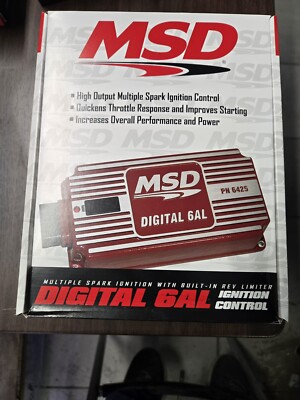 MSD 6425 Red Digital 6AL Ignition Control For 4 , 6 , 8 Cylinder ...