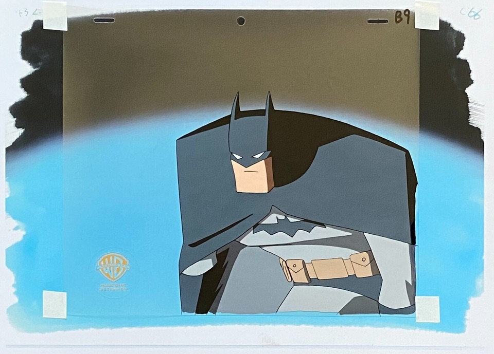 BRUCE TIMM rare BATMAN cel OVER THE EDGE Spotlight B9 Close Up BTAS WB ...