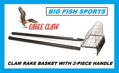 CLAM RAKE BASKET NEW! Two Piece Long Handle #04220-002 EAGLE CLAW NEW ...
