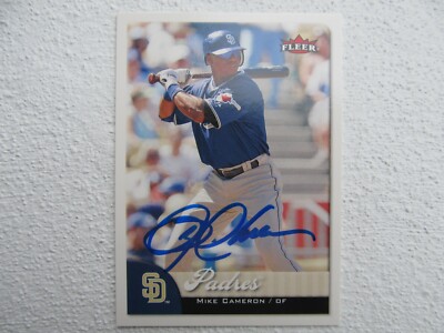 Padres Mike Cameron Signed Autographed 2007 Fleer Mint | eBay