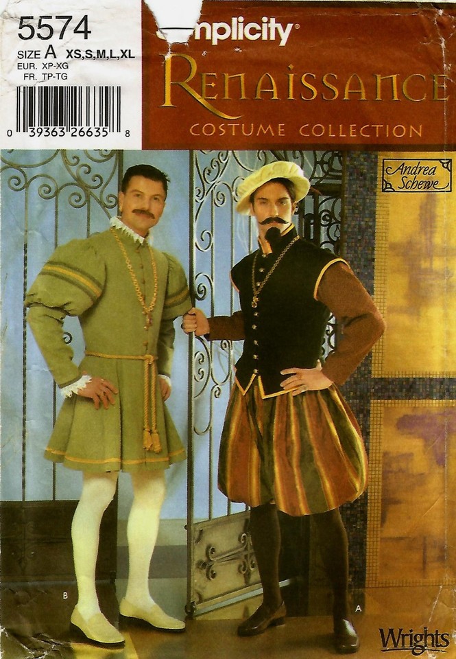 Simplicity Renaissance Sewing Pattern Your Choice Sizes Child/Mens ...