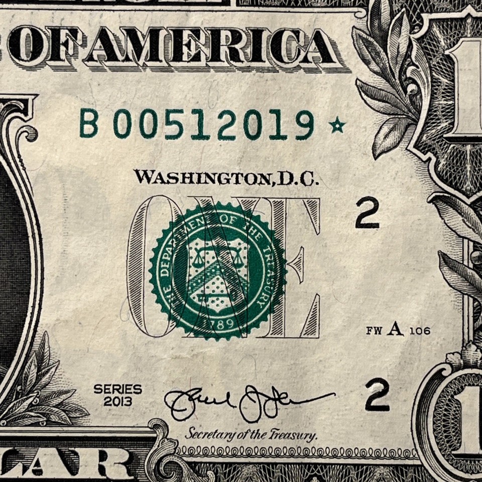 2013 B $1 Star Note & Birthday Note B00512019* May 1,2019 Crisp | eBay UK